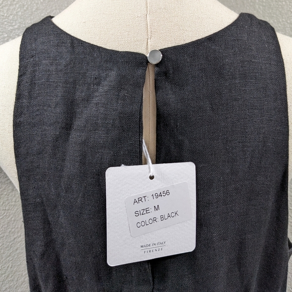 Civico 51 | Dresses | Civico 5 Sleeveless Linen Tiered Dress Nwt Black ...